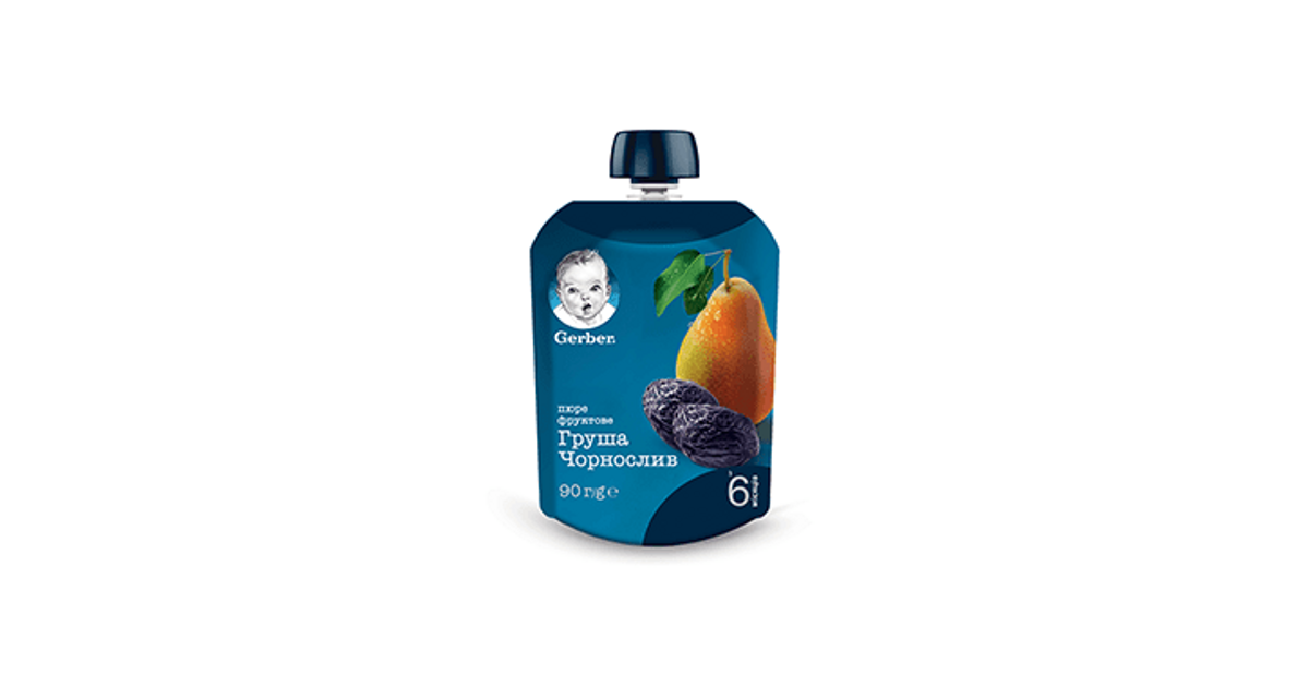 Nestle Gerber фруктове пюре Груша з чорносливом Дитячі пюре
